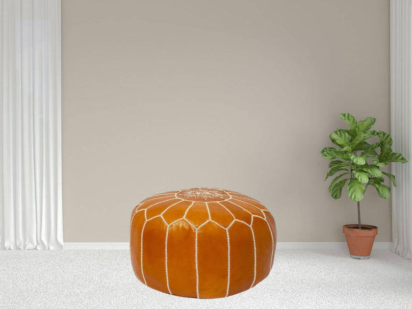 Moroccan Round Pouf – Cozy Comfort in Earthy Elegance – Moroccantastics